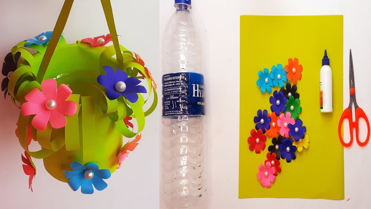 Most Beautiful Paper Craft || Diy Paper Craft || Reuse Plastick Water ...