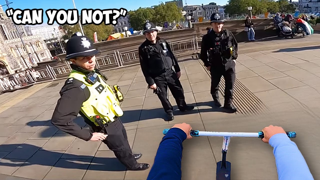Scooter Tricks For The Police! - YouTube