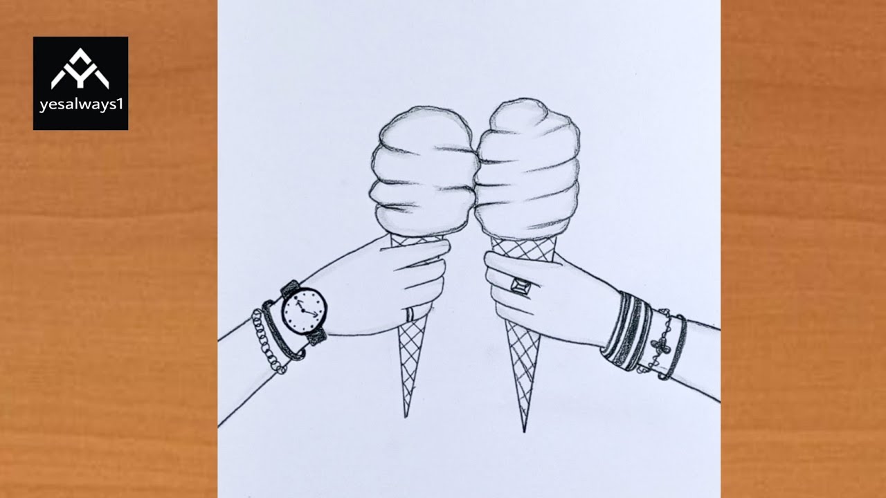 Best friends hands drawing | how to draw best friends hands drawing for ...