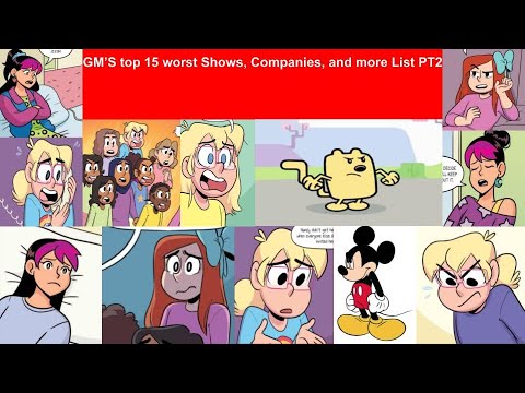 My Top 15 Worst characters, shows, and more List Part 1B. - YouTube