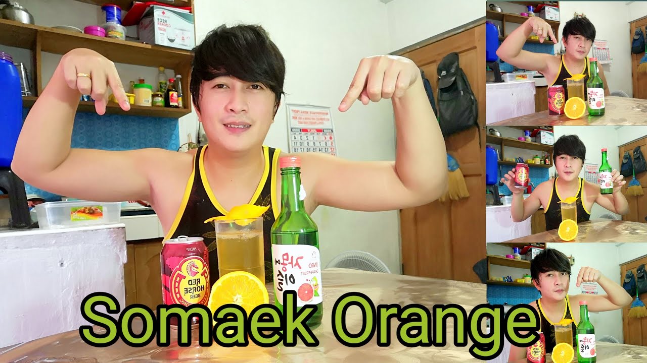 Somaek Orange | Soju Beer with Orange | Soju | Mixer Lee | Soju mixed ...