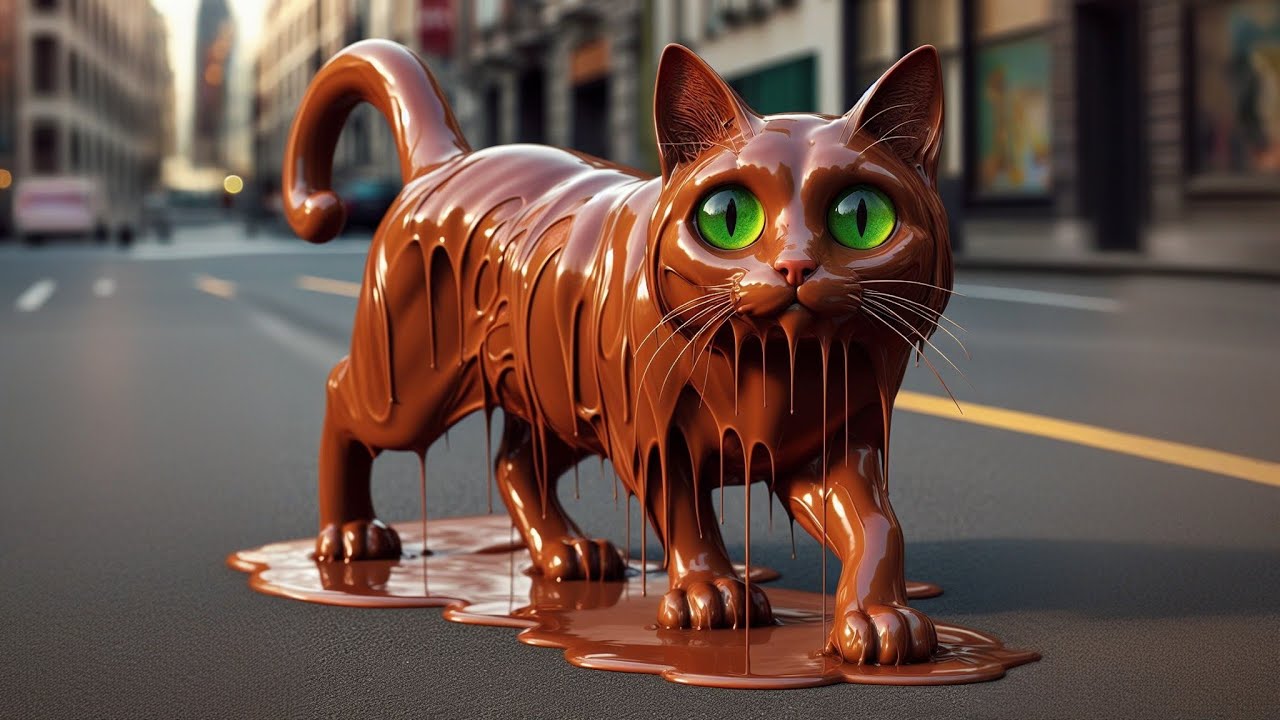 Gatito bañado en CHOCOLATE #gato #chocolate - YouTube
