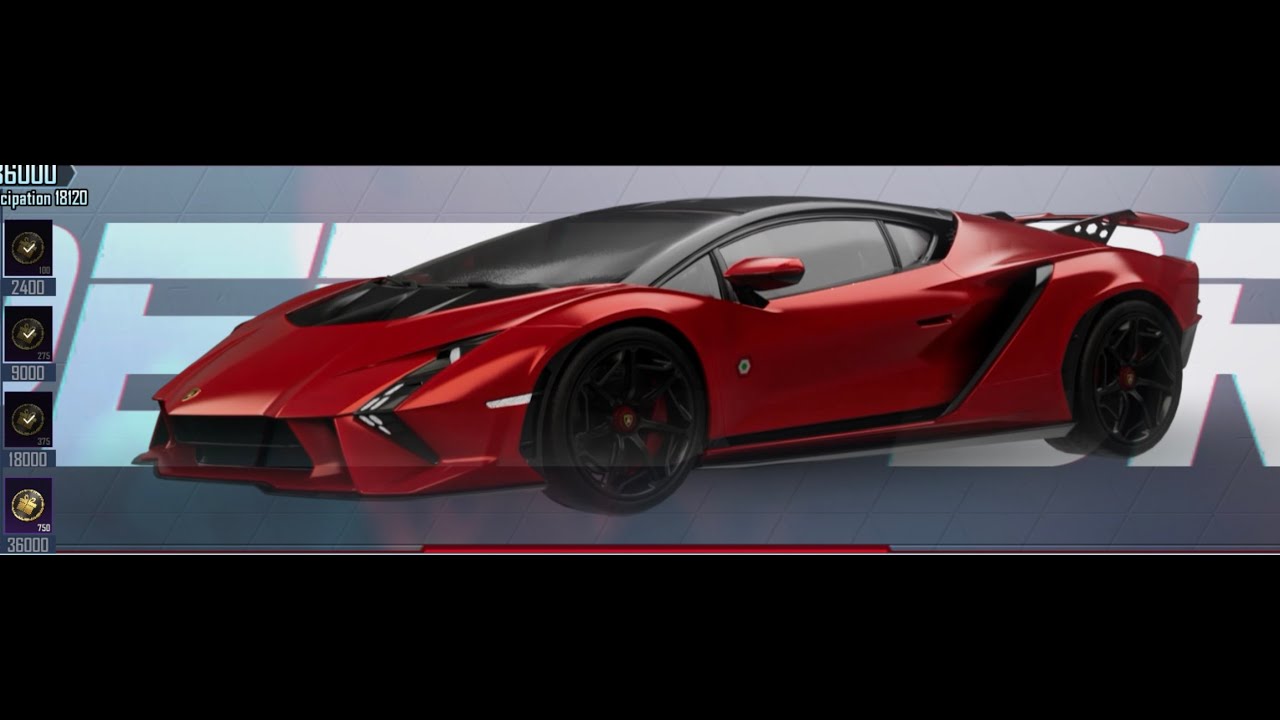 Pubg mobile new car skin Lamborghini crate opening - YouTube