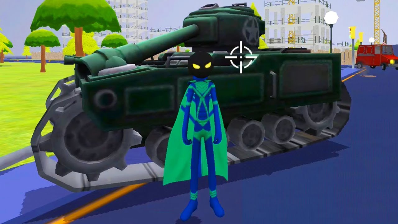 Stickman Superhero | Tank Mayhem - (Android, iOS Gameplay) - YouTube