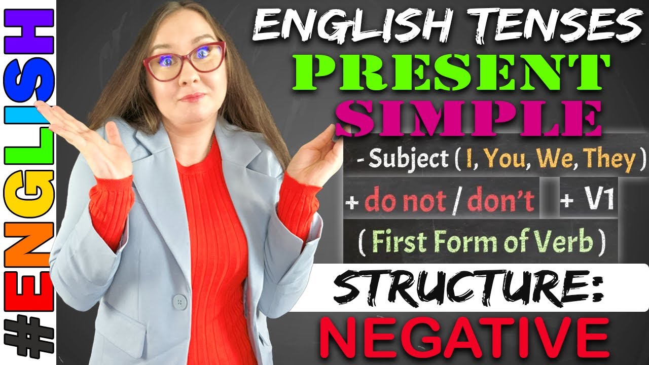 PRESENT SIMPLE TENSE: Negative Sentences with Regular VERBS - English ...