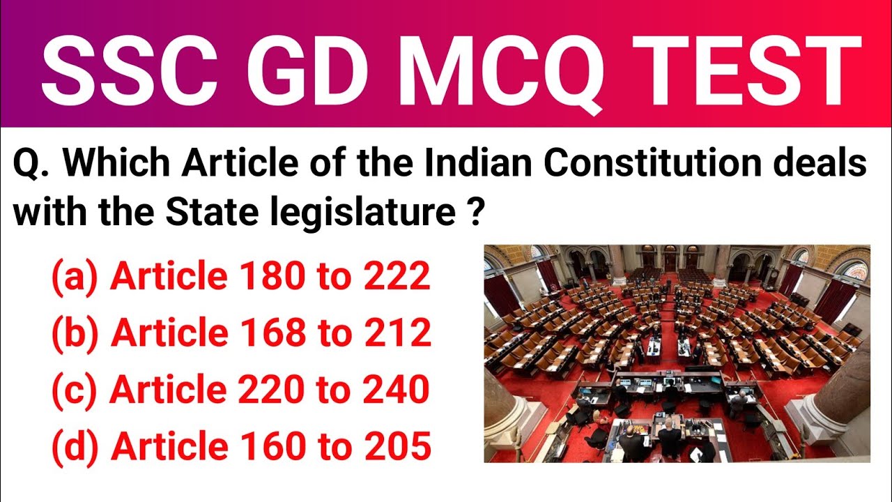 SSC GD MCQ TEST | General knowledge Important Questions For SSC GD Exam ...