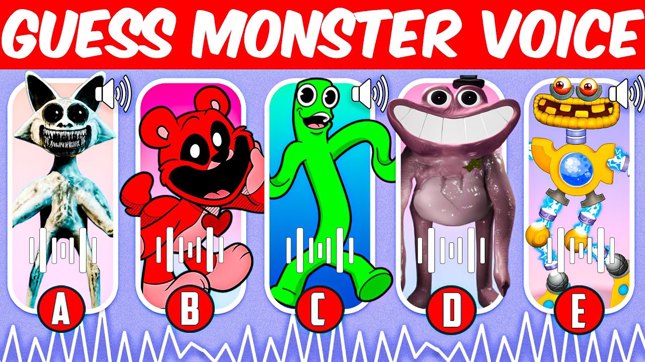 Guess the Monster's VOICE🔊|Poppy Playtime 3🌹+ Zoonomaly🦁|Bobby Bearhug🧸 ...