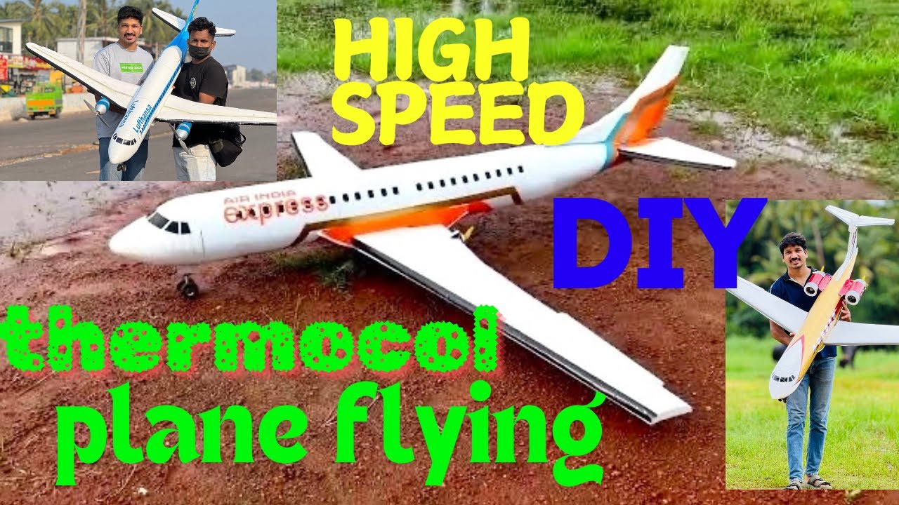 HIGH SPEED THERMOCOL MINIATURE PLANE FLYING | KUTTZAN’s | RC - YouTube