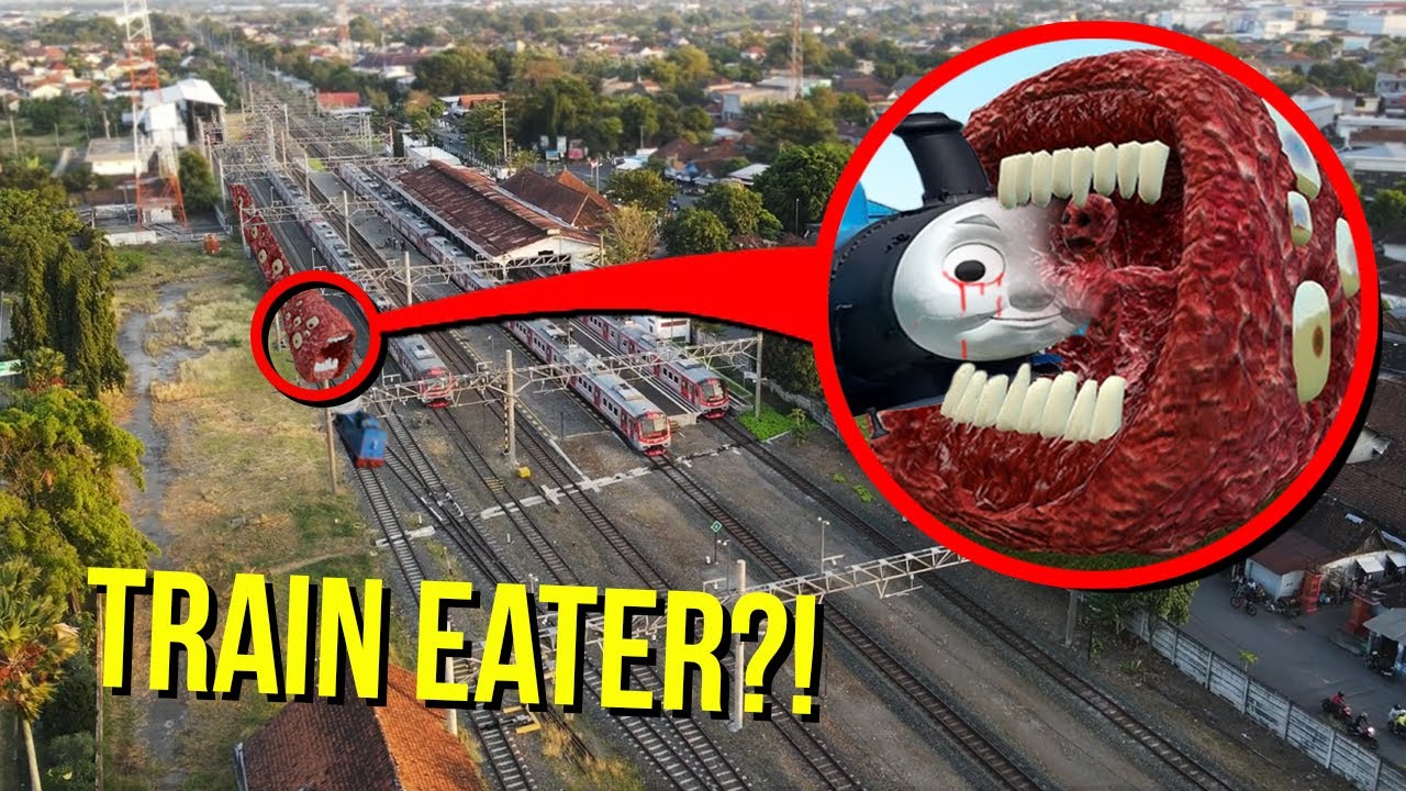 DRONE CATCHES TRAIN EATER AT ABANDONED TRAIN STATION!! (HE ATTACKED ...