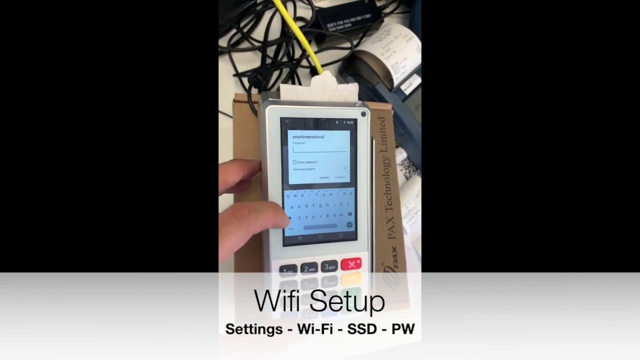 Pax A80: Wifi Setup - YouTube