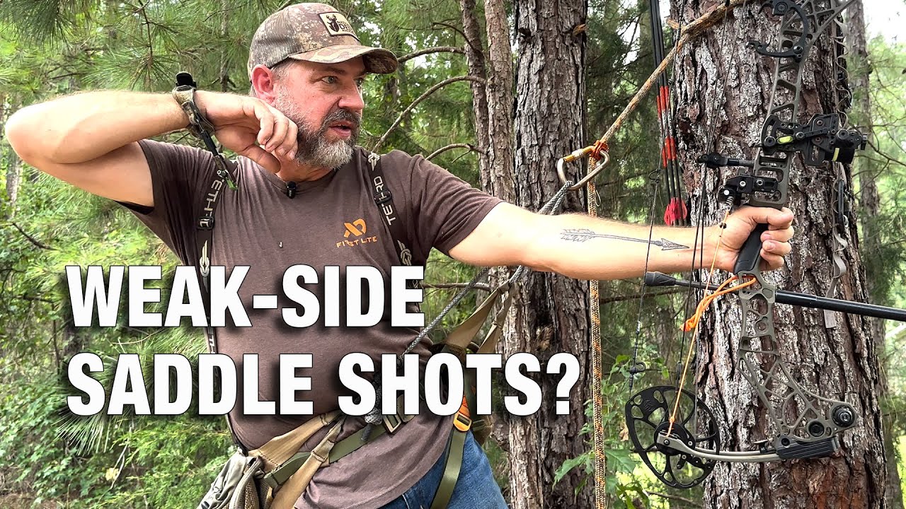 Two Ways to Take Weak-Side Shots from a Tree Saddle - YouTube