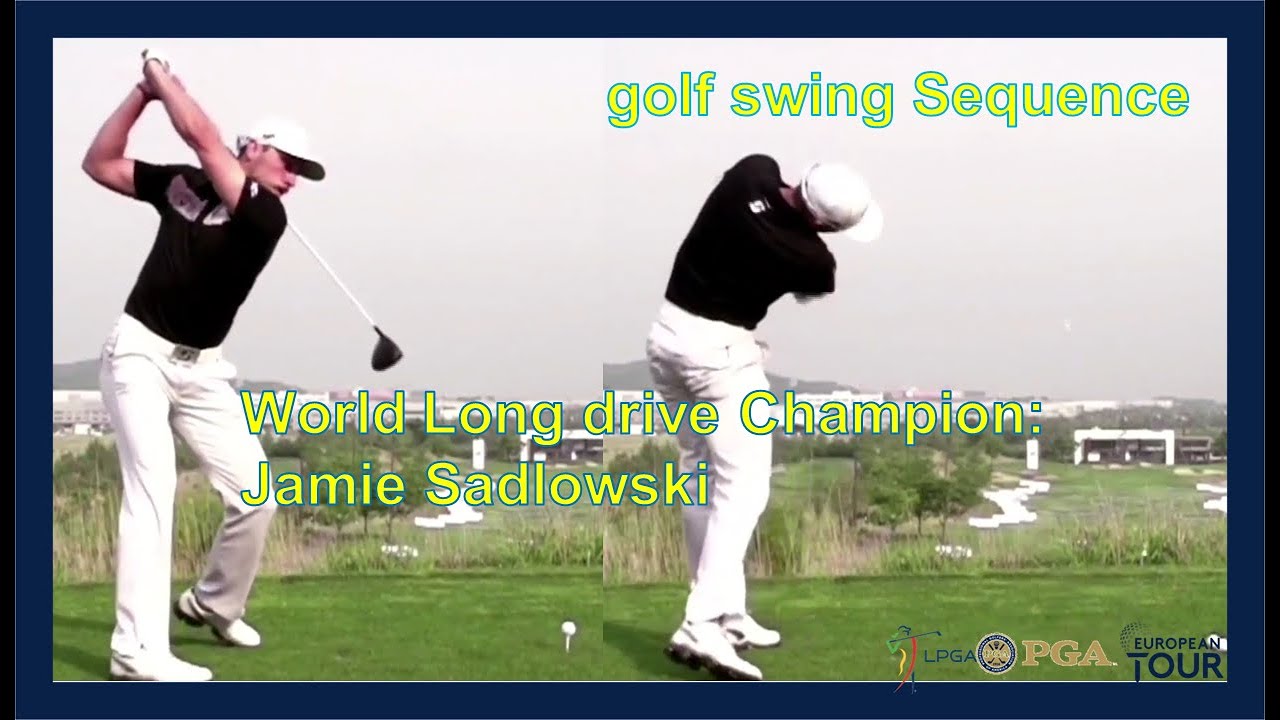 World Long drive Champion "Jamie Sadlowski" Powerful Driver golf swing ...