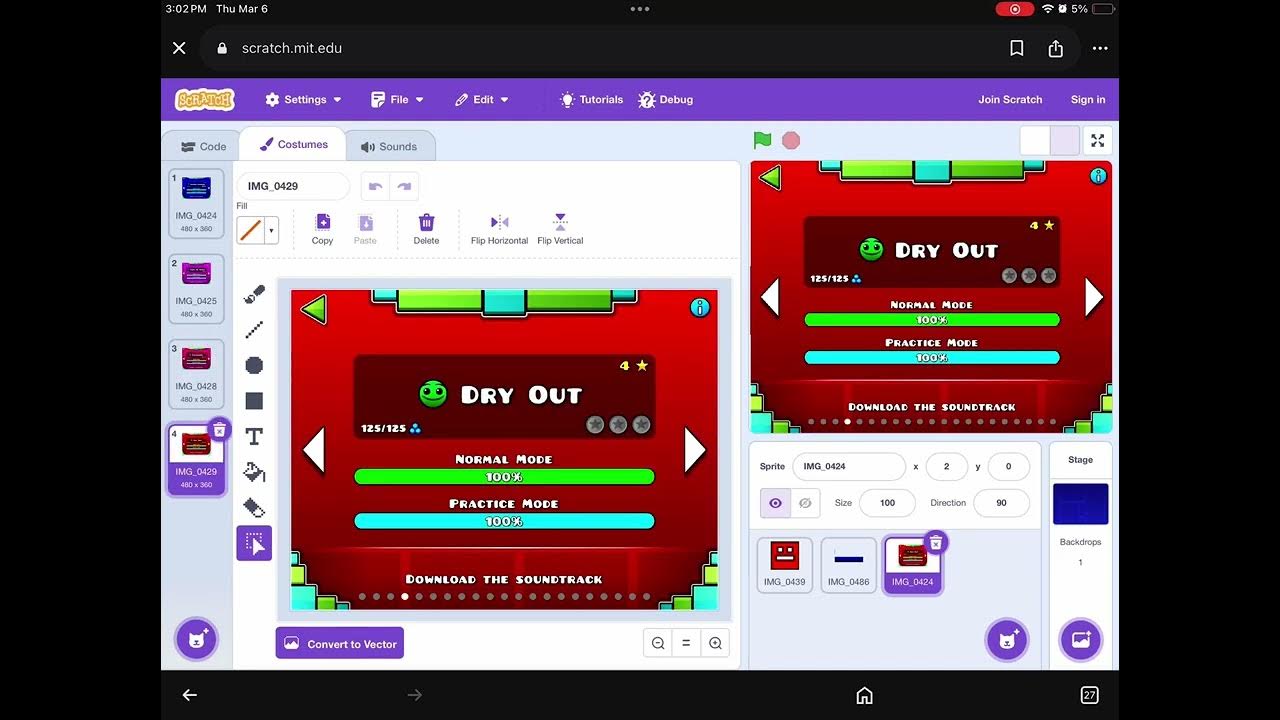 How to make geometry dash in scratch (part 3) - YouTube