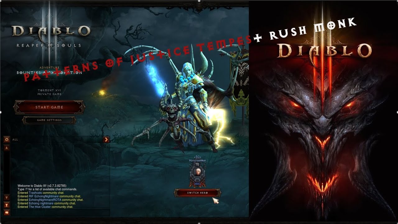 D3 | Patterns of Justice Tempest Rush push Monk - YouTube