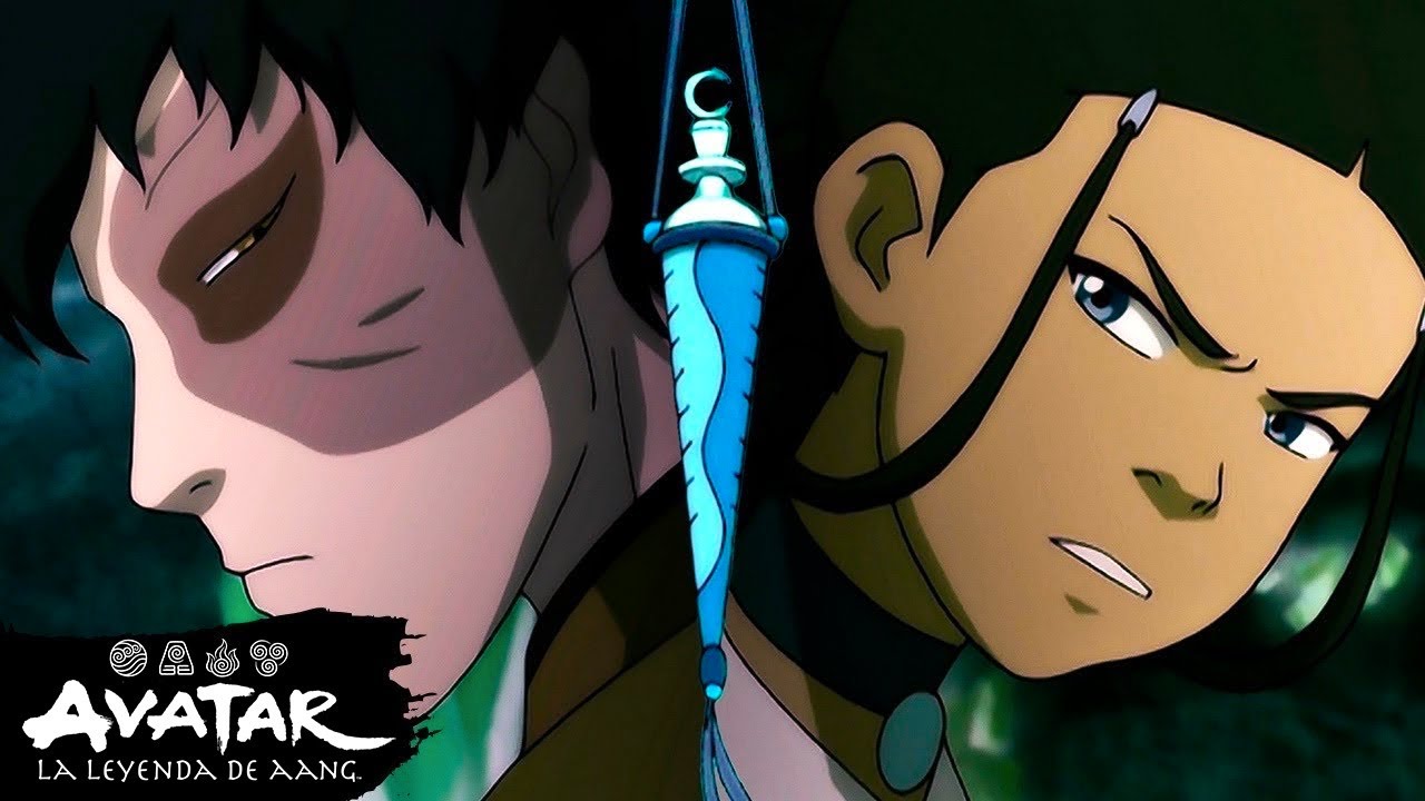 Katara casi cura la cicatriz de Zuko 💧 | Escena completa | Avatar: La ...