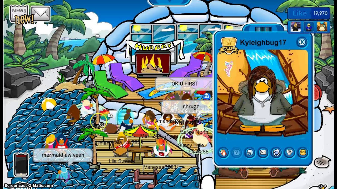 CP Exchanged Beach Party Club Penguin 3 - YouTube
