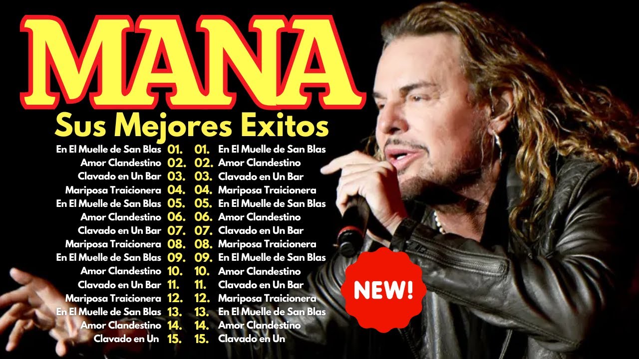 MANA ÉXITOS Sus Mejores Canciones💥Mana 50 Super Éxitos Románticas ...