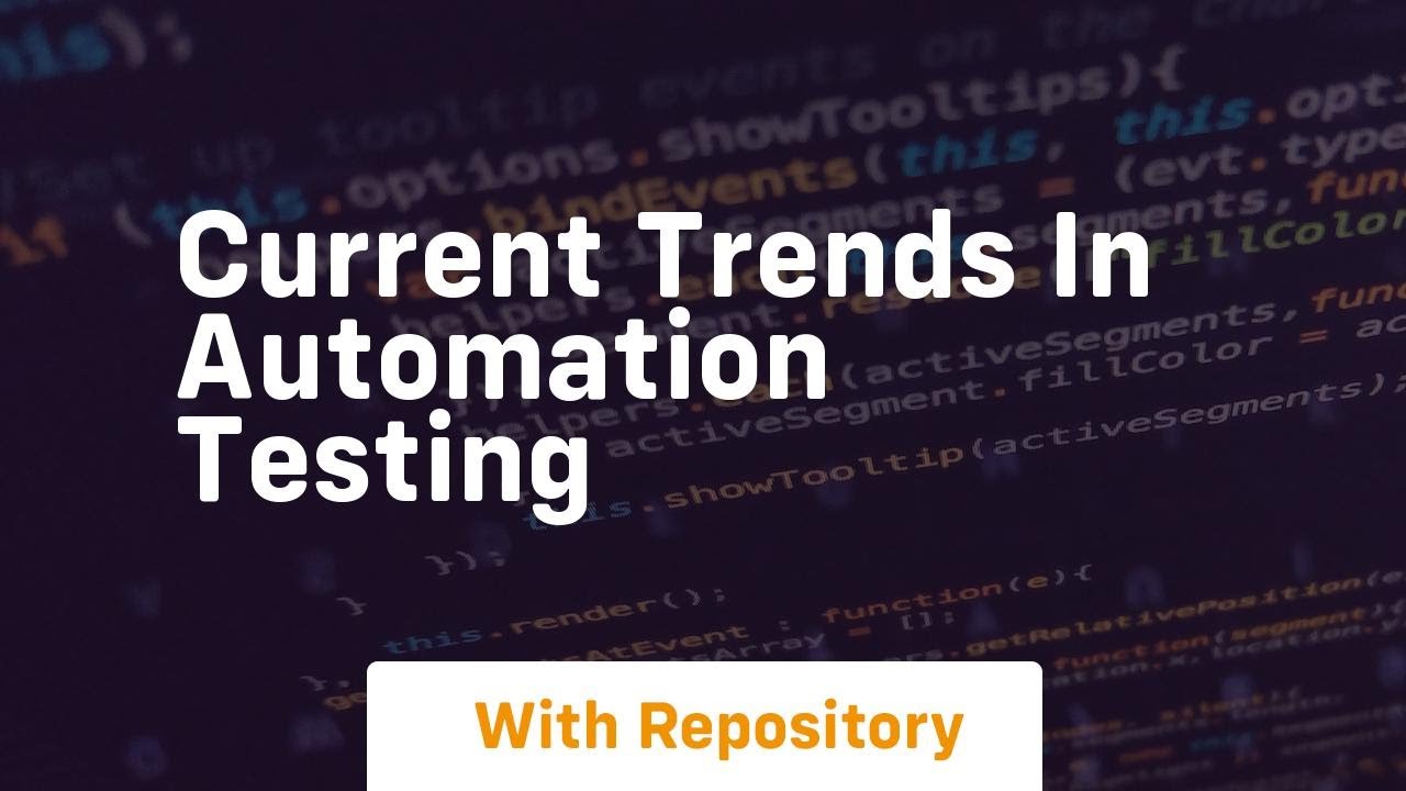 current trends in automation testing - YouTube