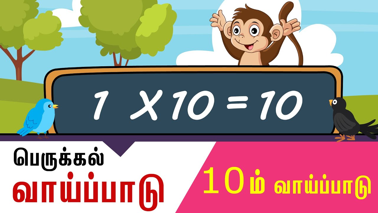 10 ஆம் வாய்ப்பாடு |Multiplication Table in Tamil | 10 tables ...