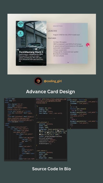 Advance Card Design 💥 #codinglover #shortvideo #coding #webdesign #bts #coder #webdevelopment ...