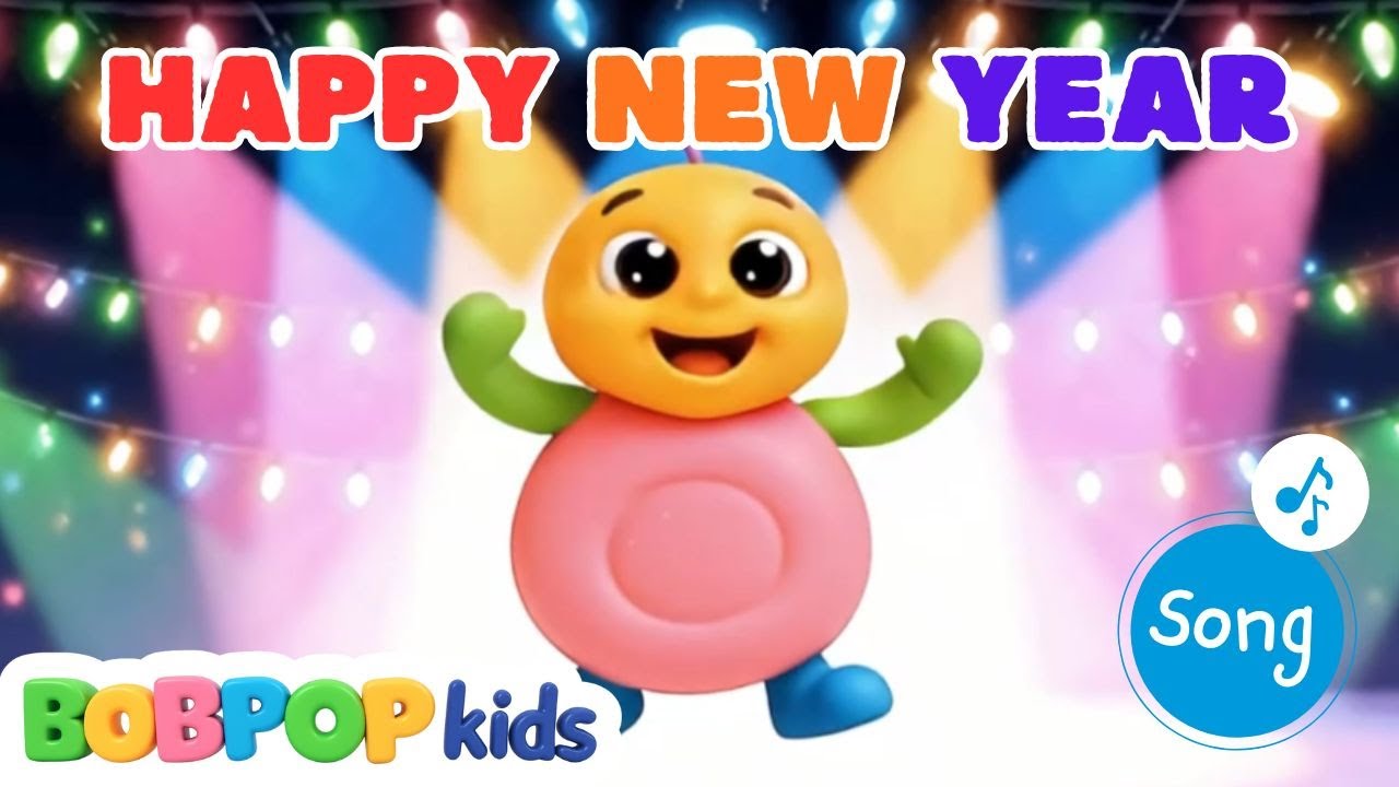 Happy New Year Song for Kids 🎉 | Fun New Year Song for Children with ...