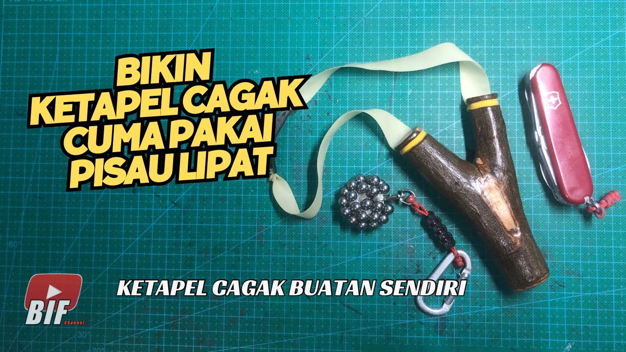 Membuat KETAPEL Cagak Alami sederhana // cuma Pakai Pisau Lipat # ...