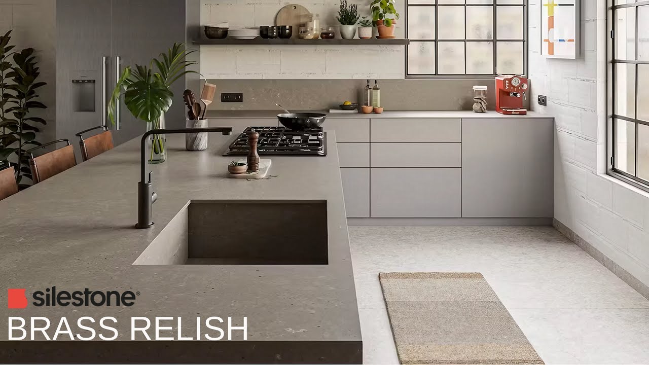 Silestone Brass Relish from the New Urban Crush Quartz Collection - YouTube