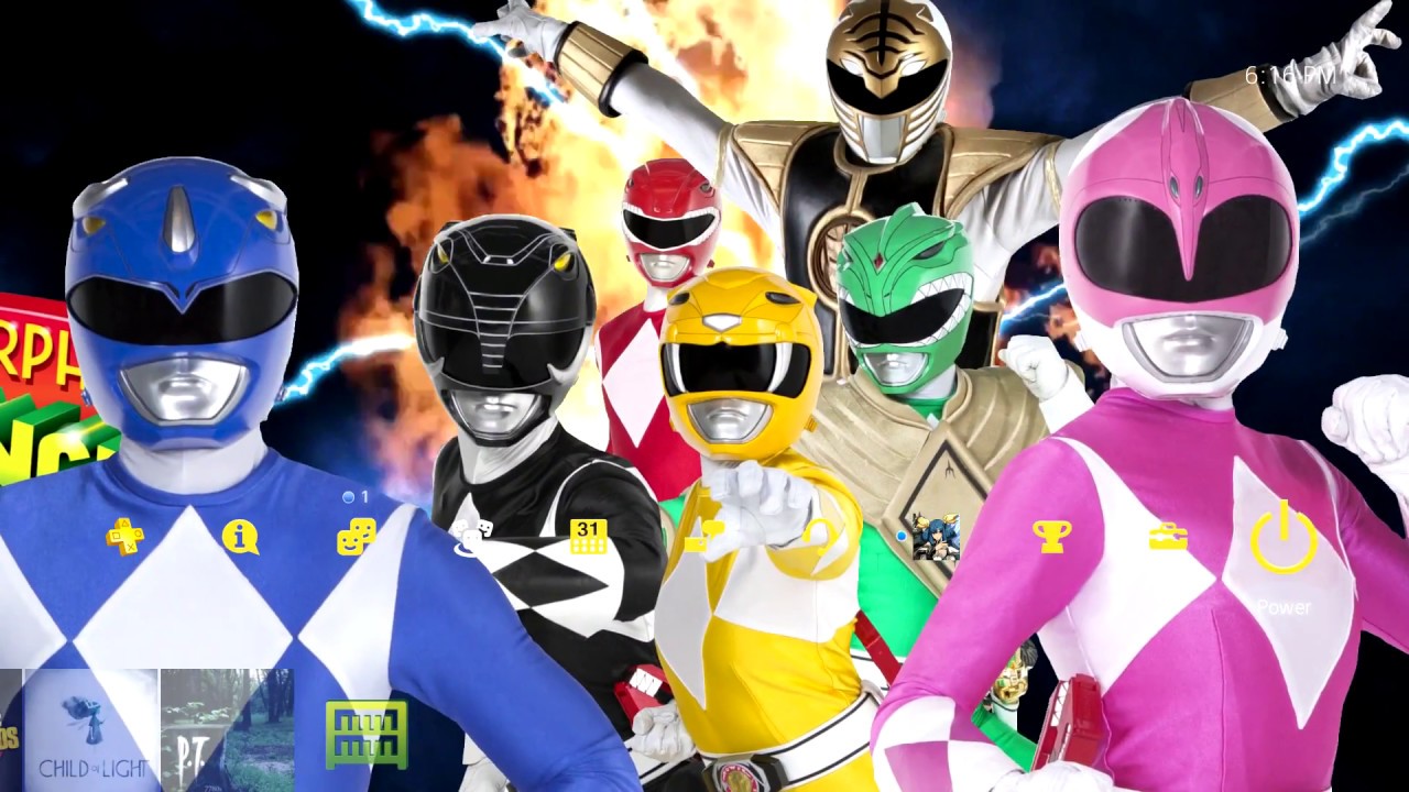 Mighty Morphin Power Rangers Dynamic PS4 Theme from PS Store - YouTube