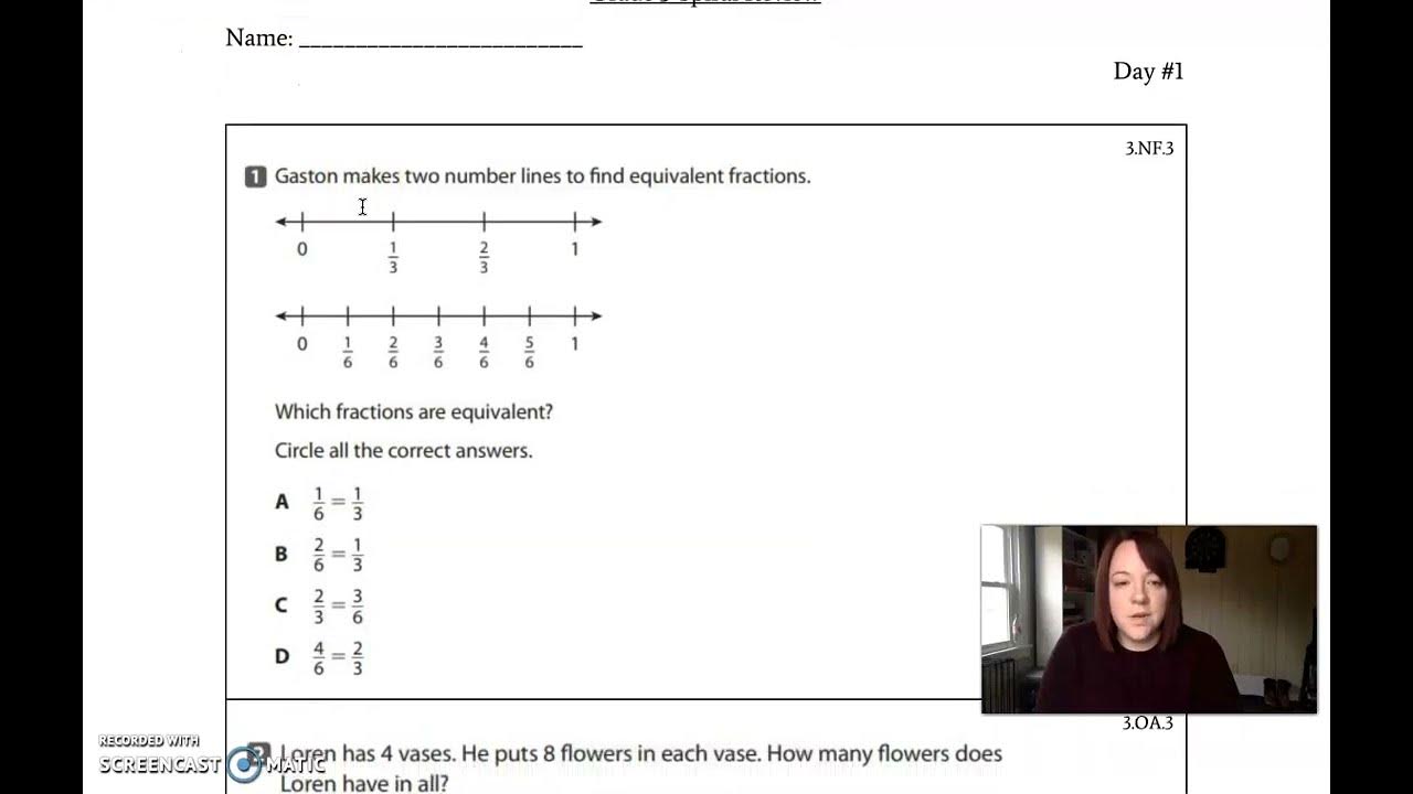 3rd Grade EngageNY Math - Unit 10 Lesson 1 Standards Review - YouTube