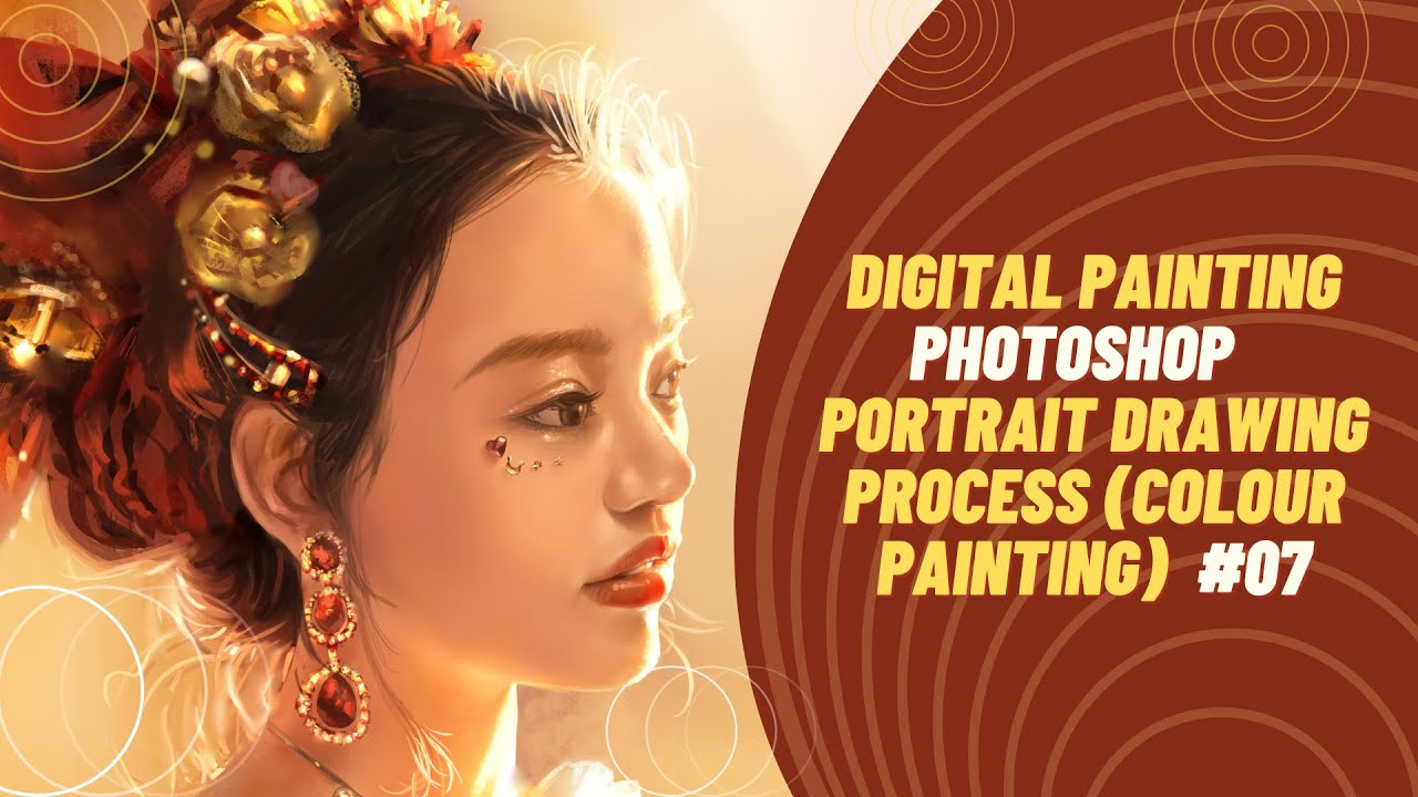 Digital painting Photoshop Portrait Drawing Process colour painting #07 ...