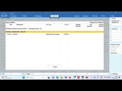 How to generate GSTR1 Json file in Tally prime 3.0 - YouTube