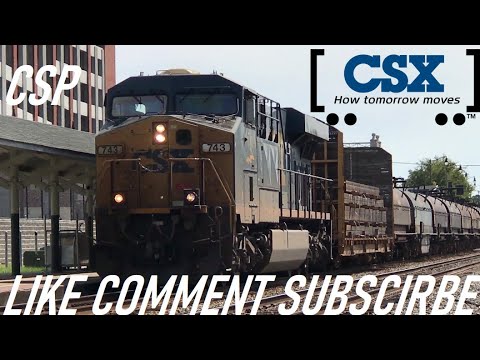 [CSXT]743 ES44AH Takes Q400-06 On NB Through Fay NC W/150 Plus Cars & 3426 ET44AH MidTrain - YouTube