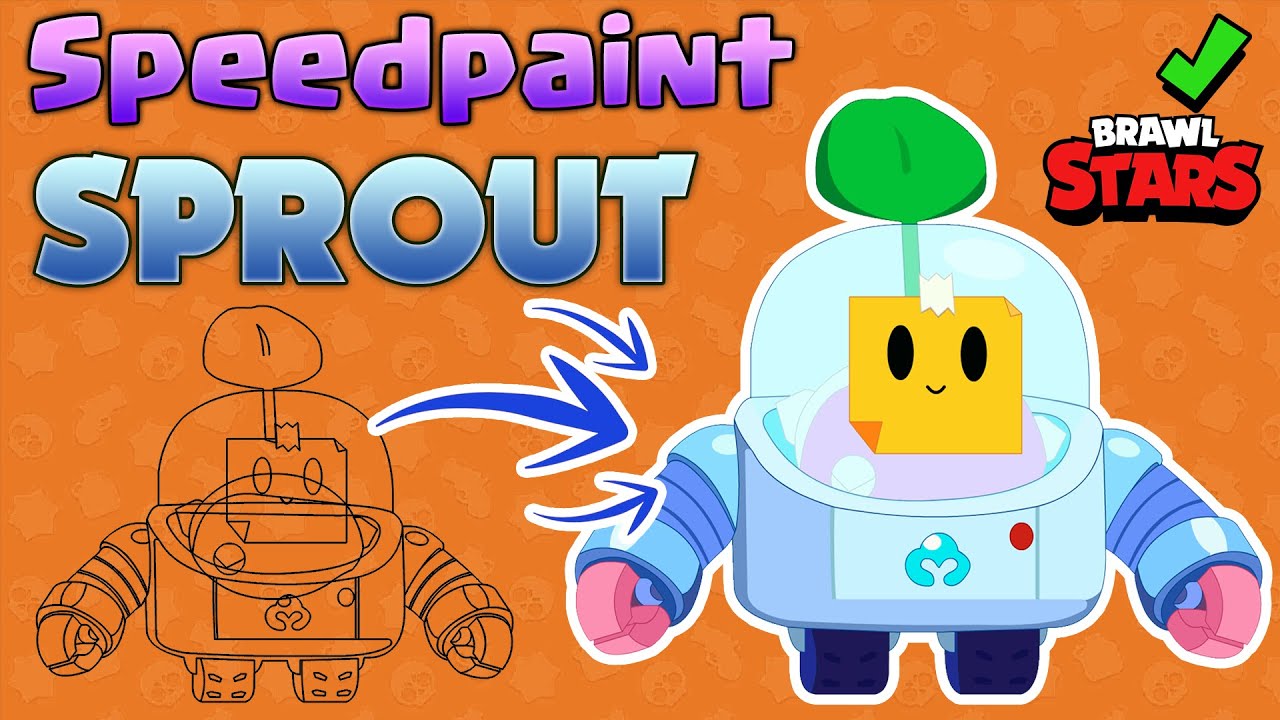 Cómo dibujar a SPROUT BRAWL STARS [SpeedPaint] - YouTube