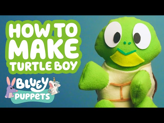 Bluey Puppets: How to Make Turtle Boy 🐢💚 | Brand New Series | Bluey ...