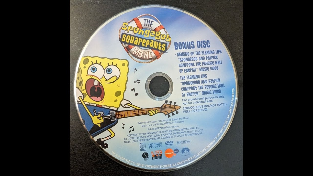 Spongebob Movie Dvd Disc
