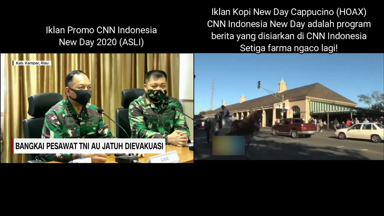 Perbedaan Iklan Promo CNN Indonesia New Day (ASLI) dengan kopi New day ...