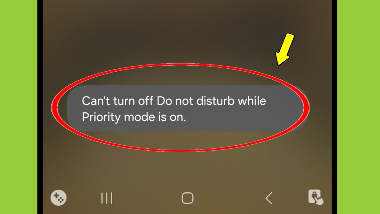 Fix Can't turn off Do not disturb while Priority mode is on in samsung ...