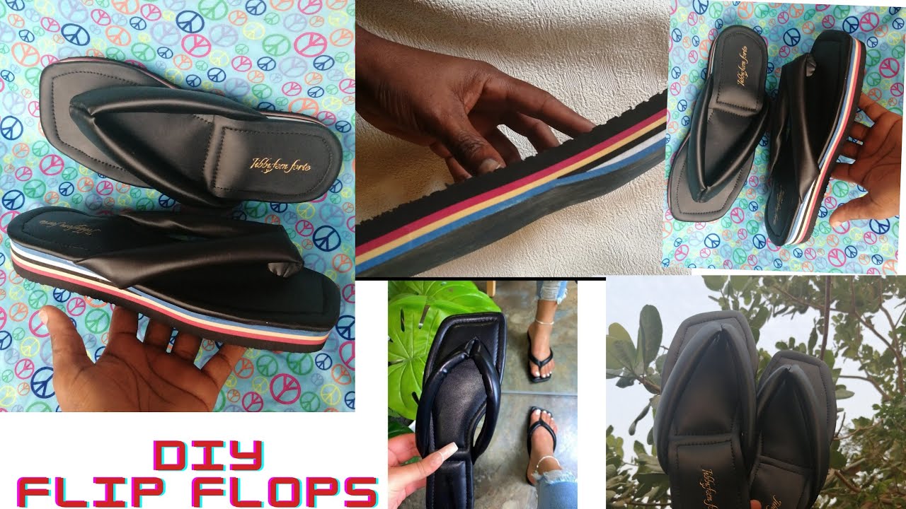 How to make shoes for beginners :DIY FLIP FLOPS - YouTube