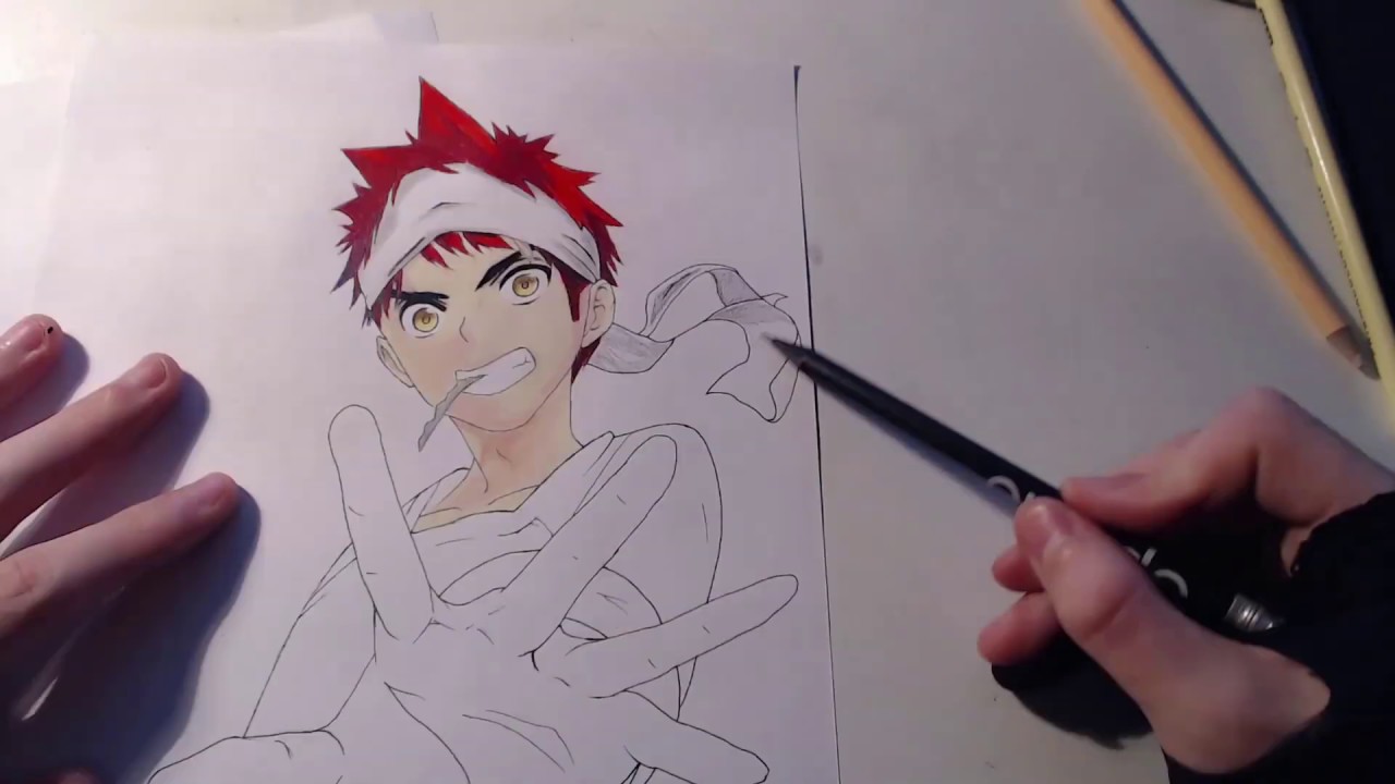 Speed Drawing - Soma Yukihira [Shokugeki no Soma ] - YouTube
