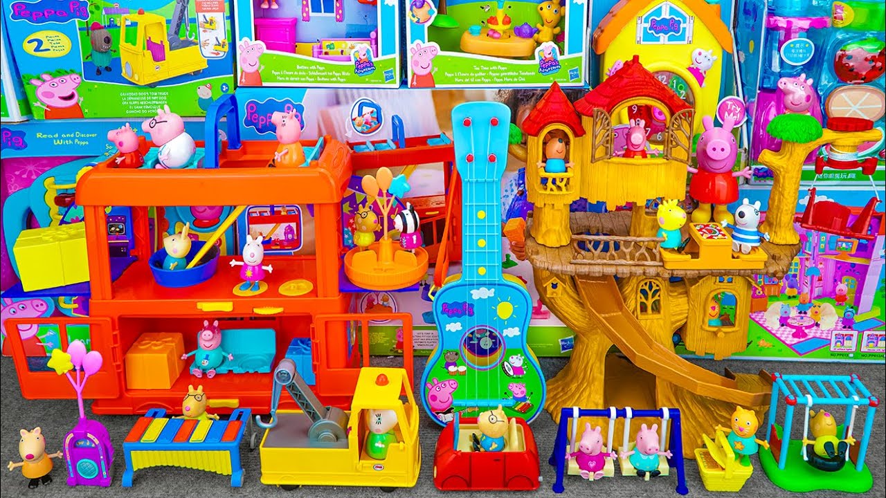 89 Minutes Satisfying with Unboxing Cute Peppa Pig Tree House Adventure ...