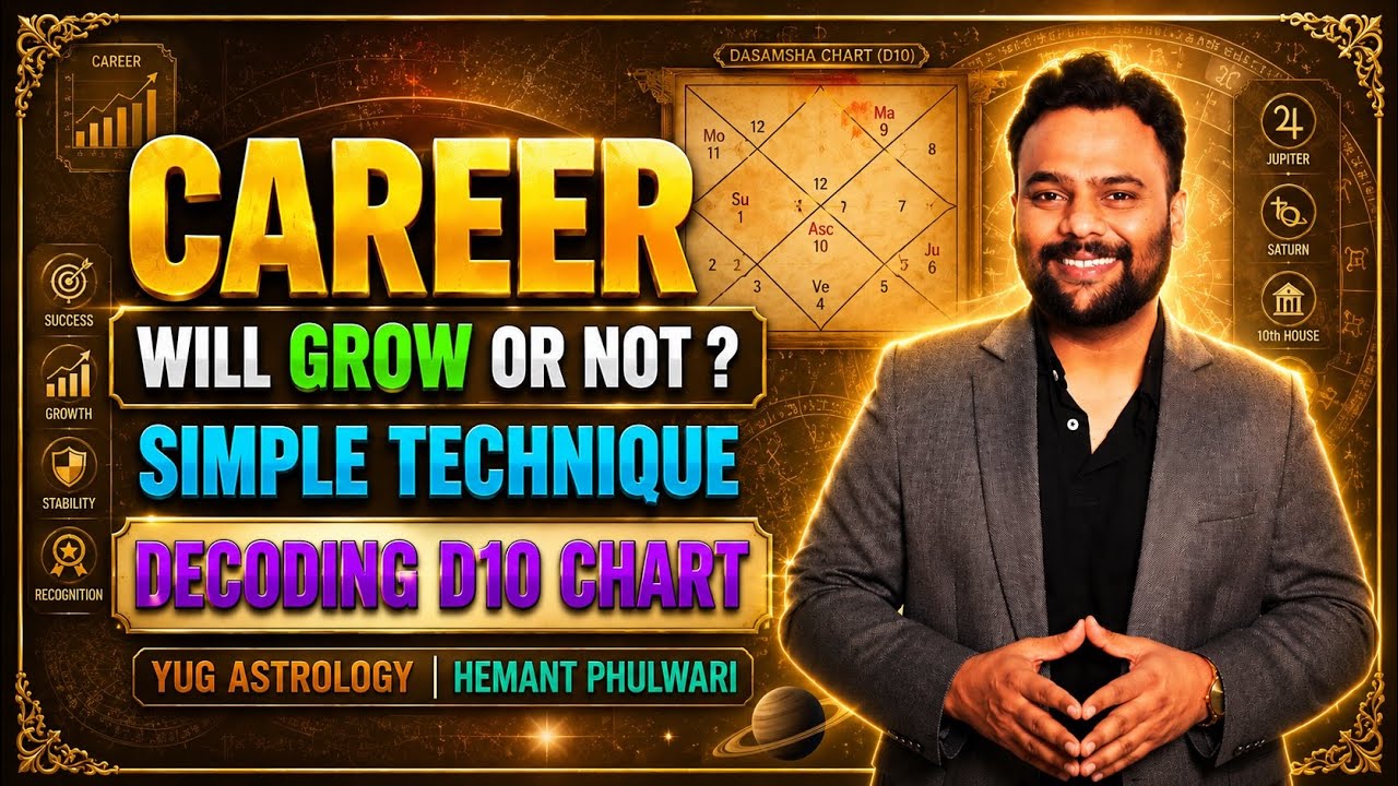 🔍 Simplest Way to Decode Career Through D10 Chart 📊 10th Lord and ...
