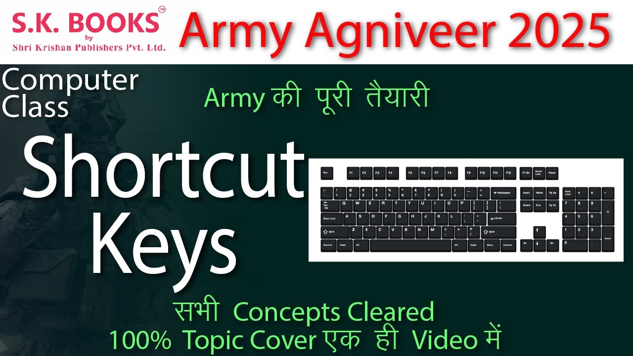 Army Agniveer 2025 Class | Army Computer Class | Shortcut Keys By SK ...