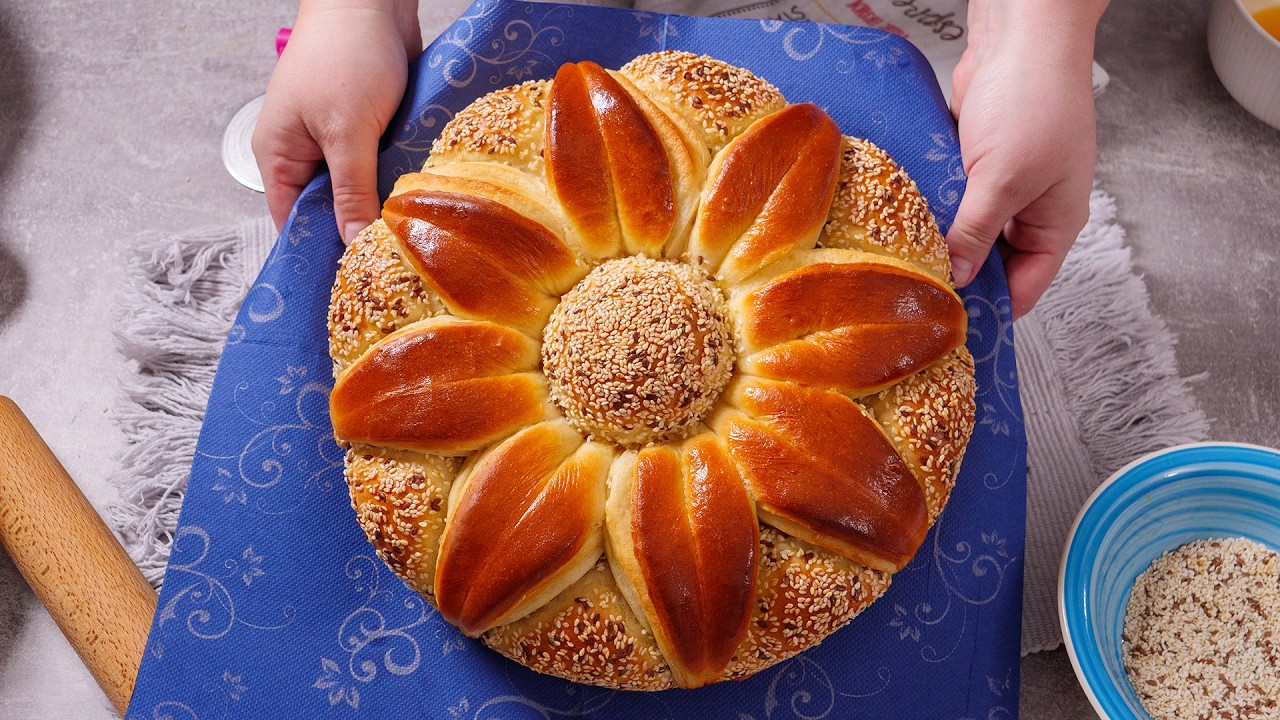 🌸 Easter Flower Bread - The Most Beautiful & Easy Traditional Recipe ...