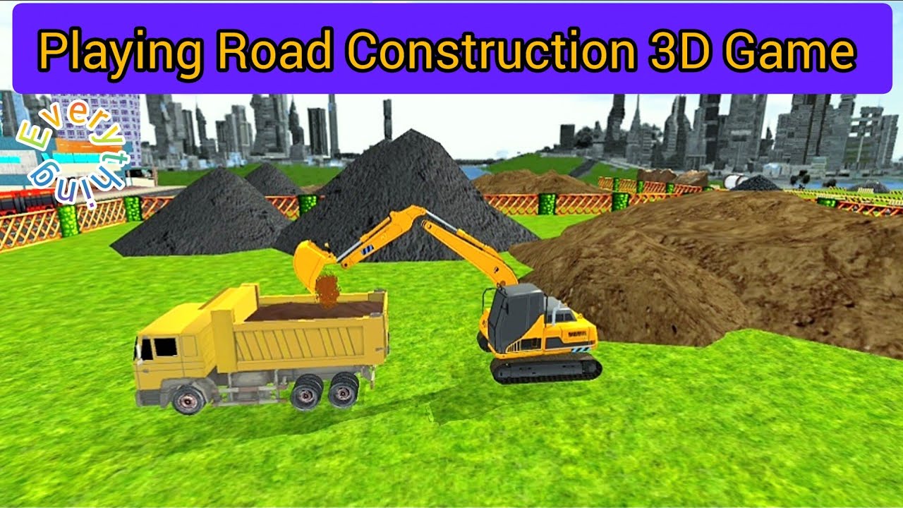 Playing Road construction 3D game #indiangamer #construction - YouTube
