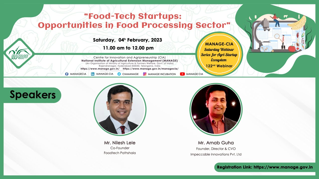 Food-Tech Startups: Opportunities in Food Processing Sector - YouTube