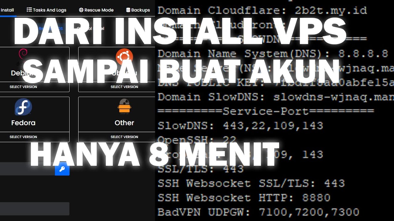 Tutorial Install Script Vpn Untuk Vps Support Ssh Websocket Vmess Vless Wireguard Youtube