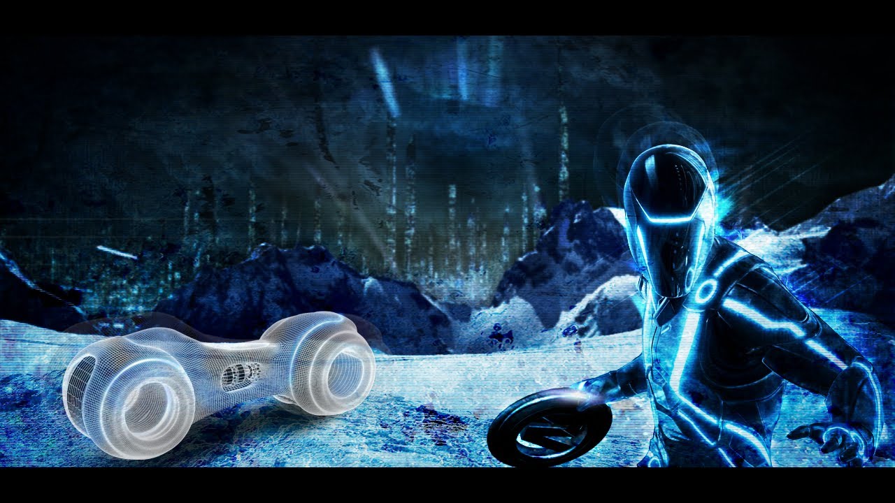 Speed Art - Blue Tron Light - YouTube