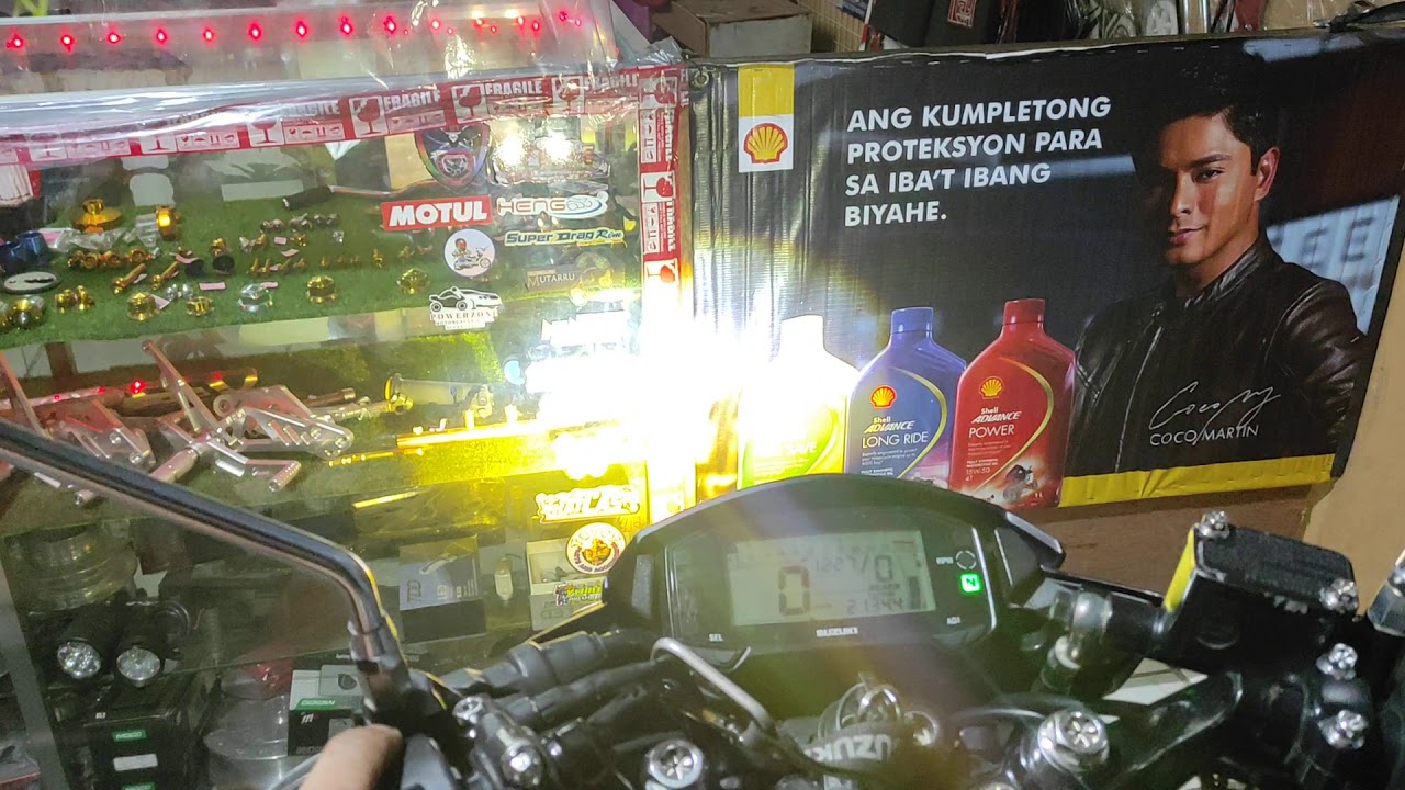 Mini driving lights V2 installed on Raider 150 fi - YouTube