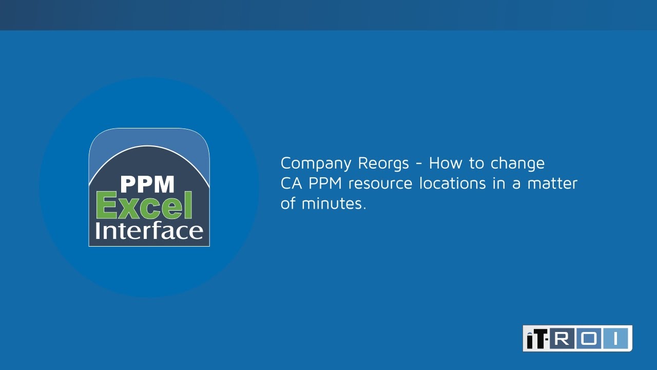 How to change CA PPM resource locations in a matter of minutes. - YouTube