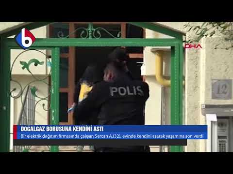 Doğalgaz borusuna kendini astı